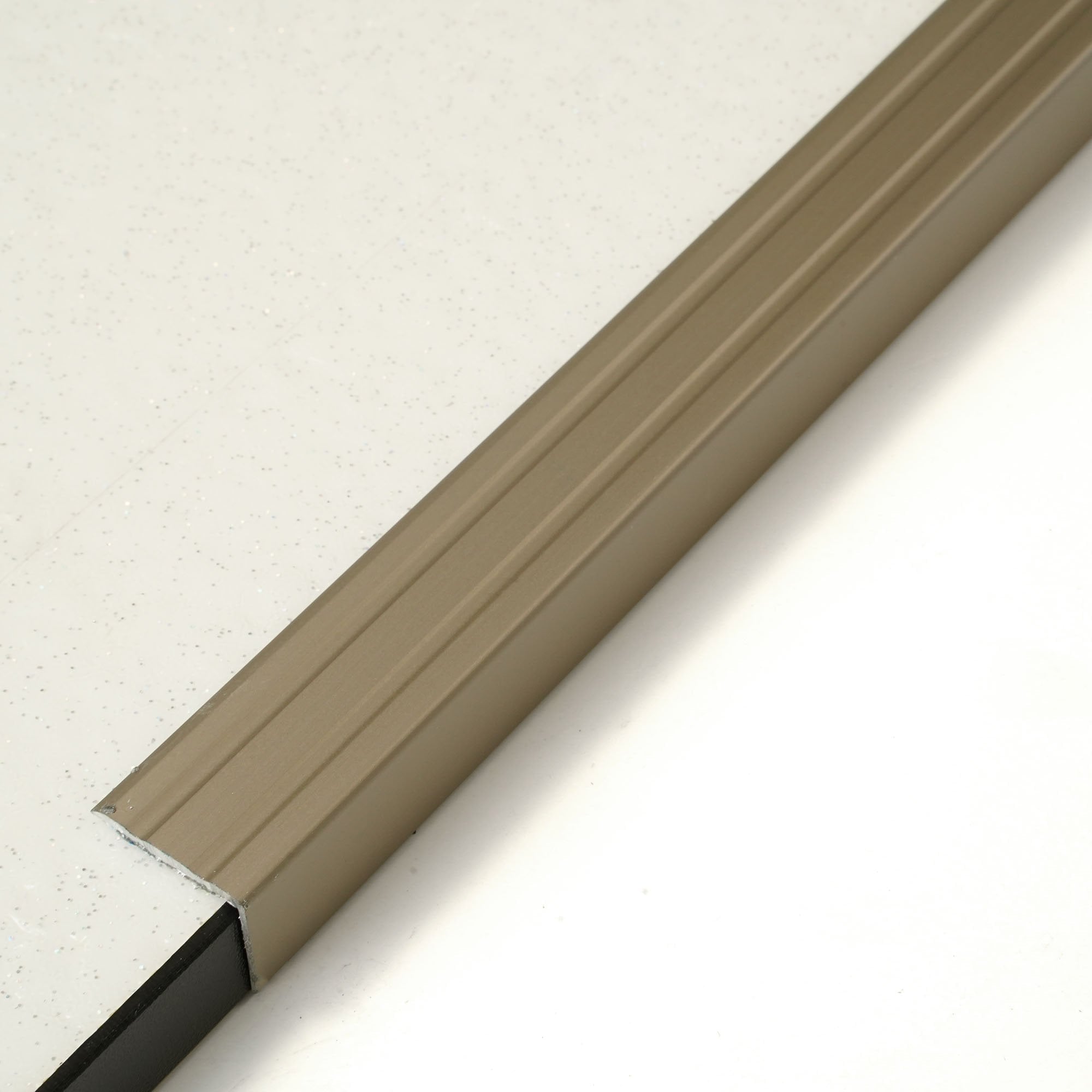 Leader Brushed Steel - 900mm Self-Adhesive Stair Nosing Door Profile