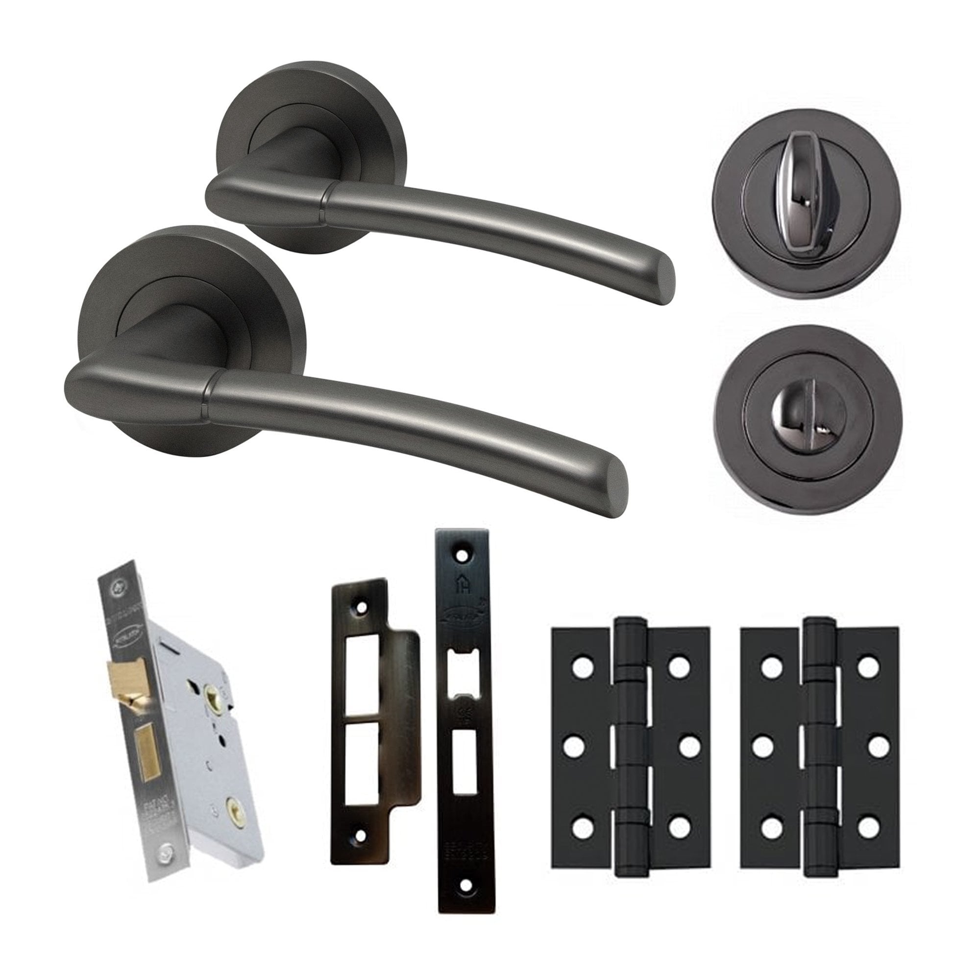Intelligent Hardware Falcon Internal Bathroom Lever Handle On Round ...