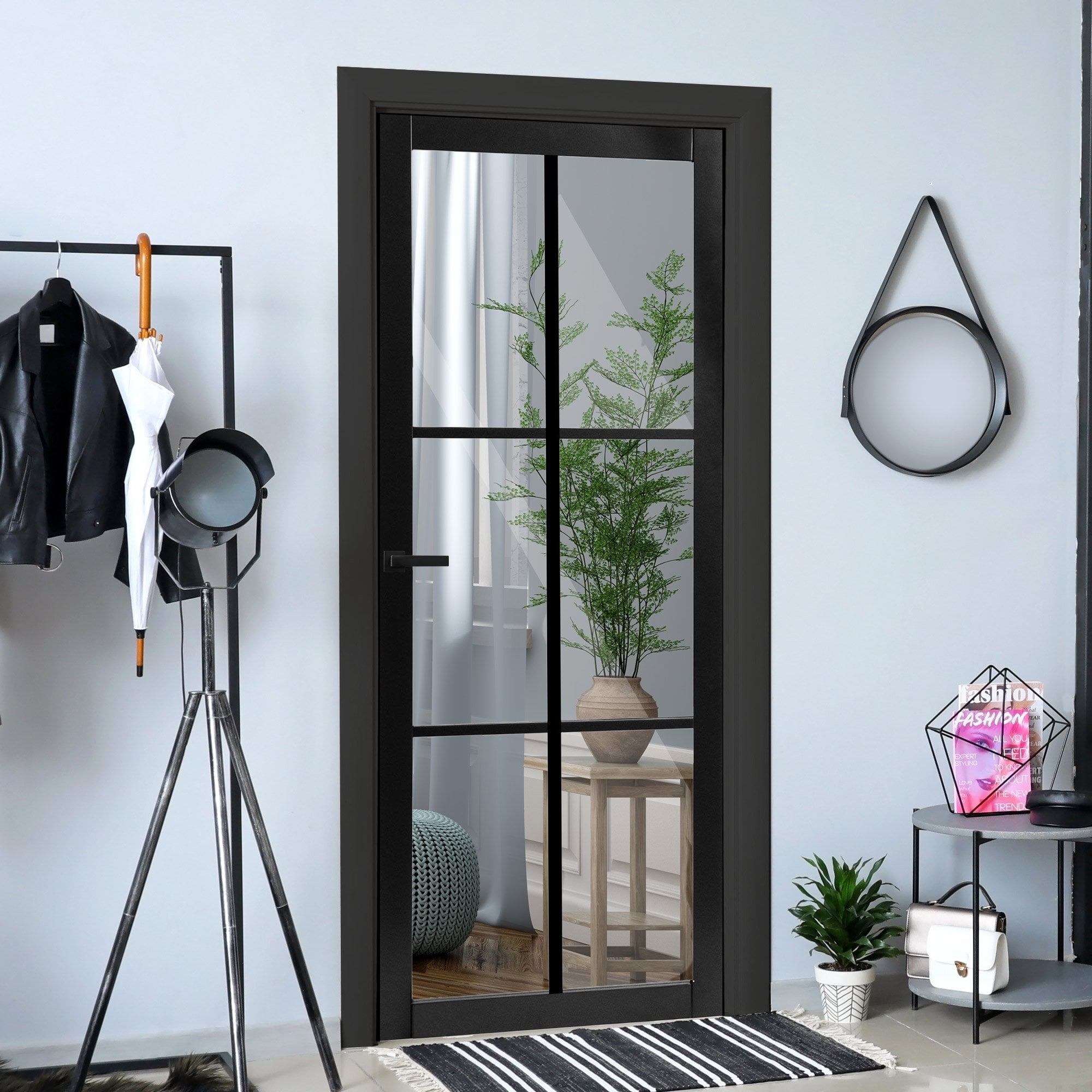 Liberty Doors Graphite Black Internal Fully Finished Industrial Studio ...
