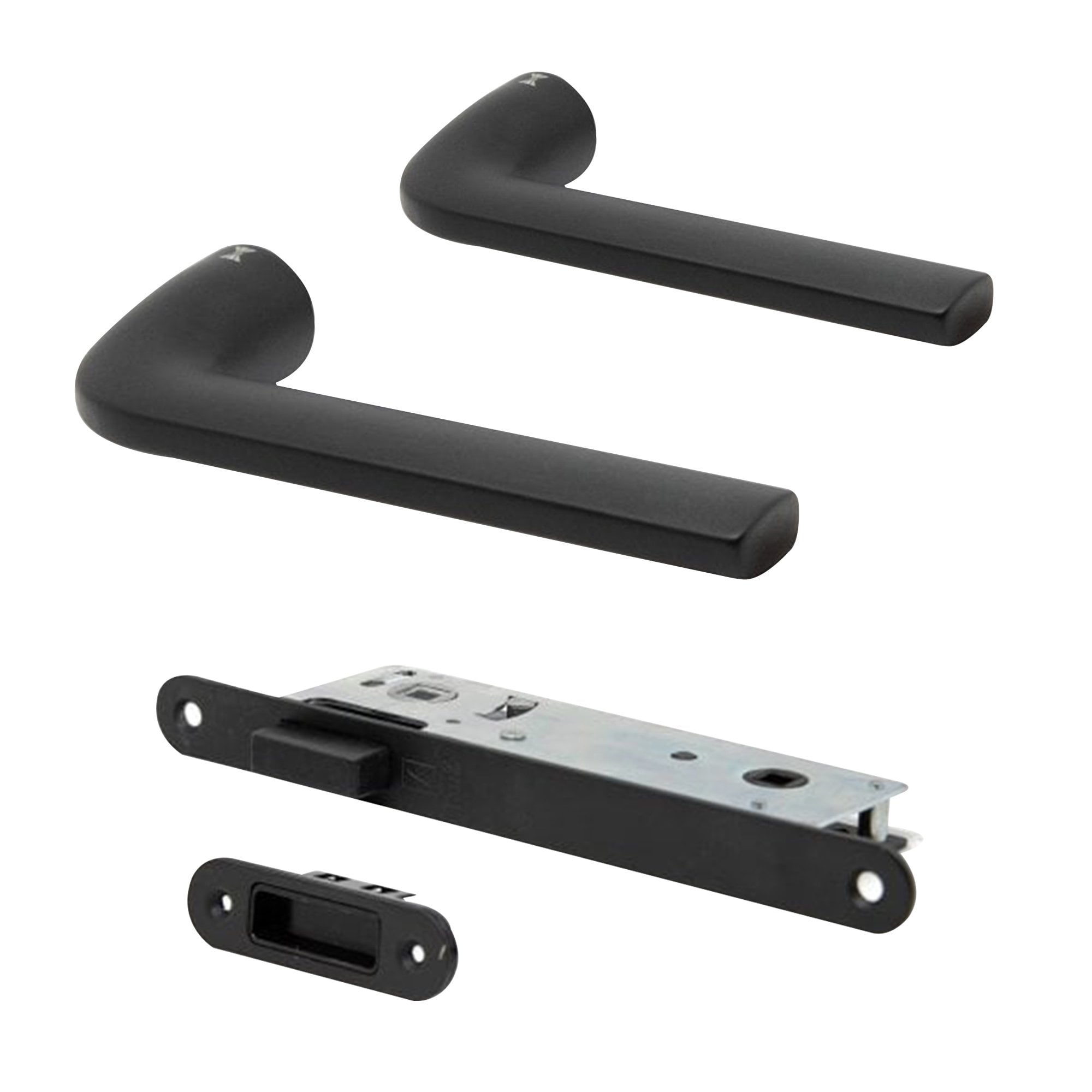 Leader Studio Round Rose Slim Handle Set - Matt Black