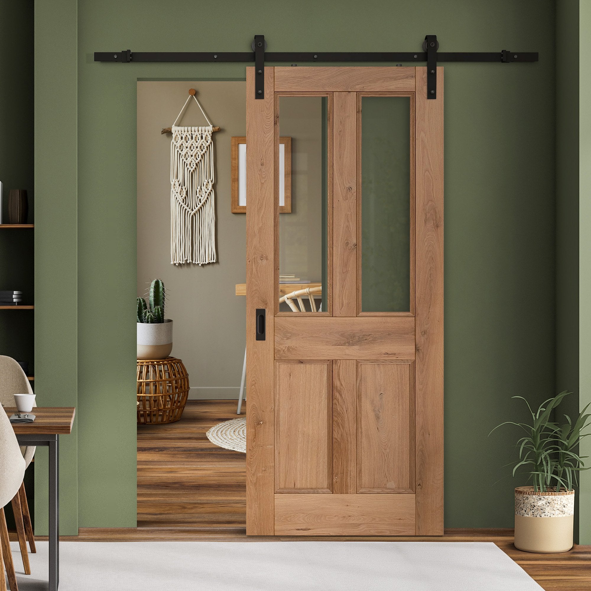 Liberty Doors Rustic Oak Internal Fully Finished Malton 4 Panel Clear ...