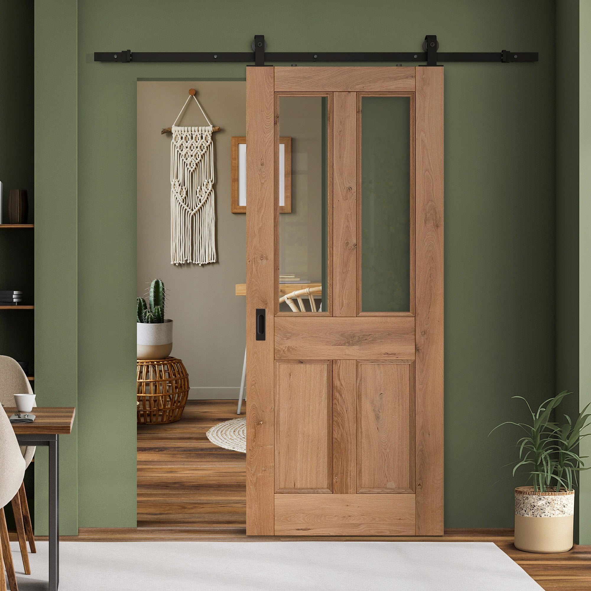 Liberty Doors Rustic Oak Fully Finished Internal Malton 4 Panel Clear ...