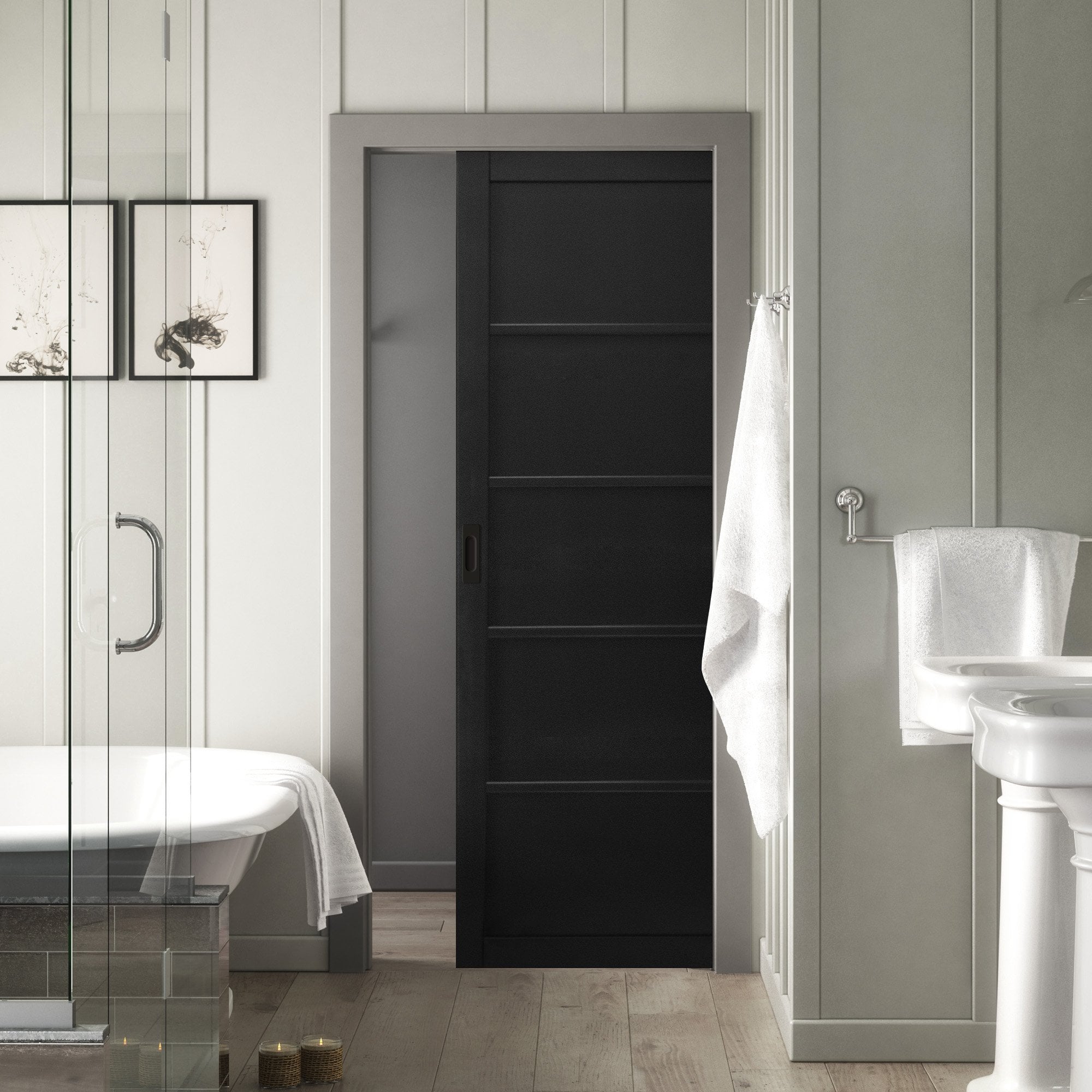 Liberty Doors Jet Black Internal Fully Finished Industrial Studio 5 ...