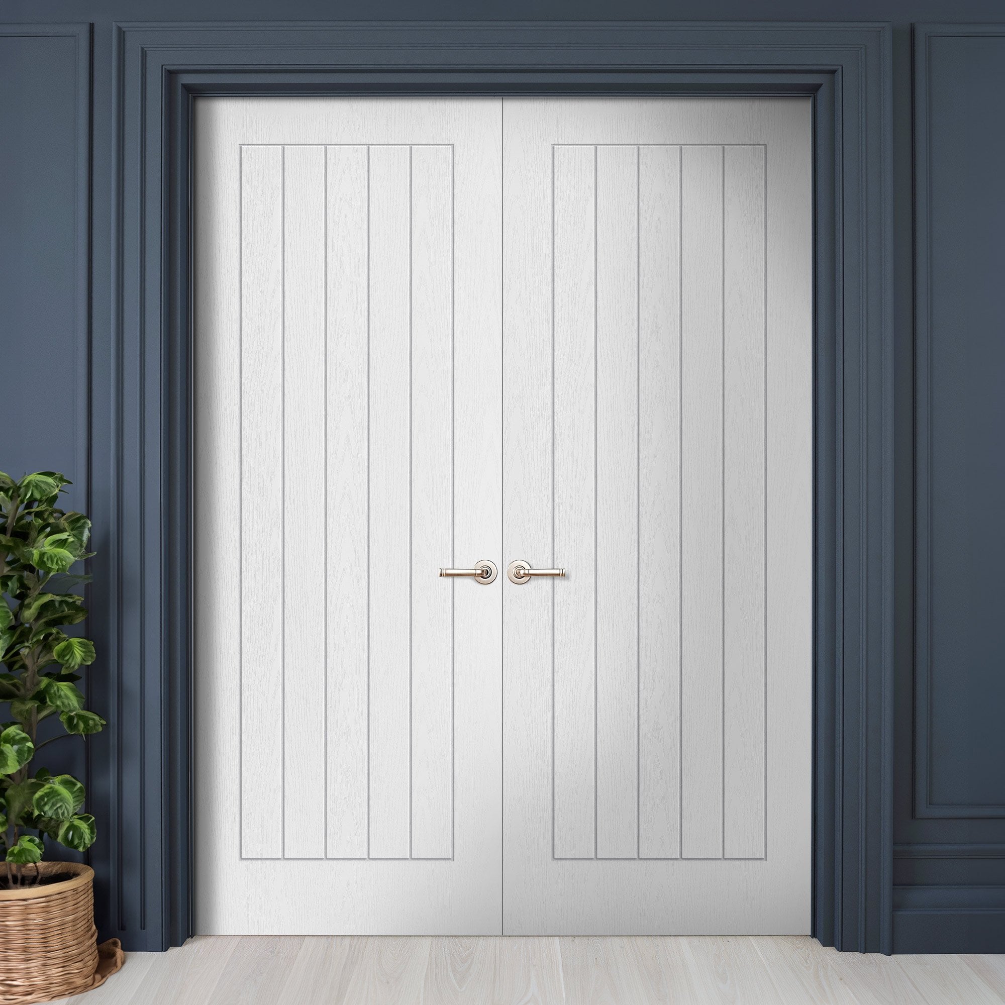 Liberty Doors Internal White Moulded Lifestyle Farley Pair Door (121445)