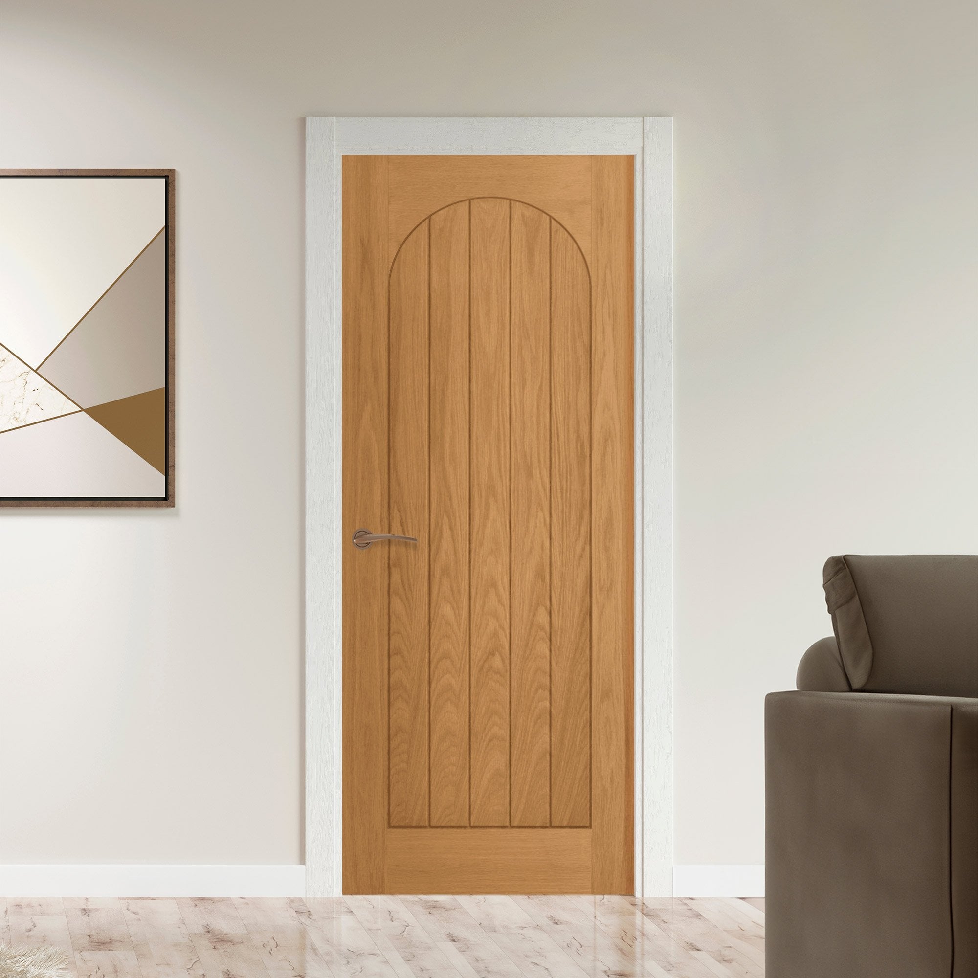 Liberty Doors Oak Internal Fully Finished Farley Arched Square Top Door