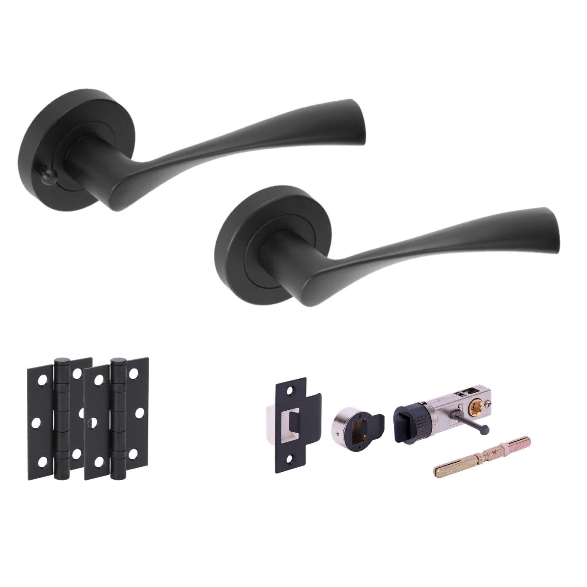 Leader Oasis Internal Privacy Lever Handle Set - Matt Black
