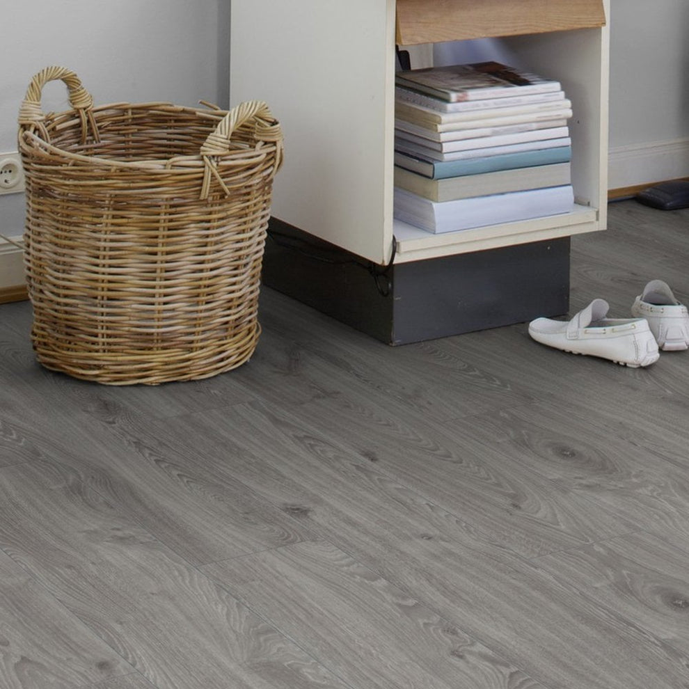 Kronotex Timeless Grey Oak - Robusto Villa 12mm Laminate Flooring (84818)