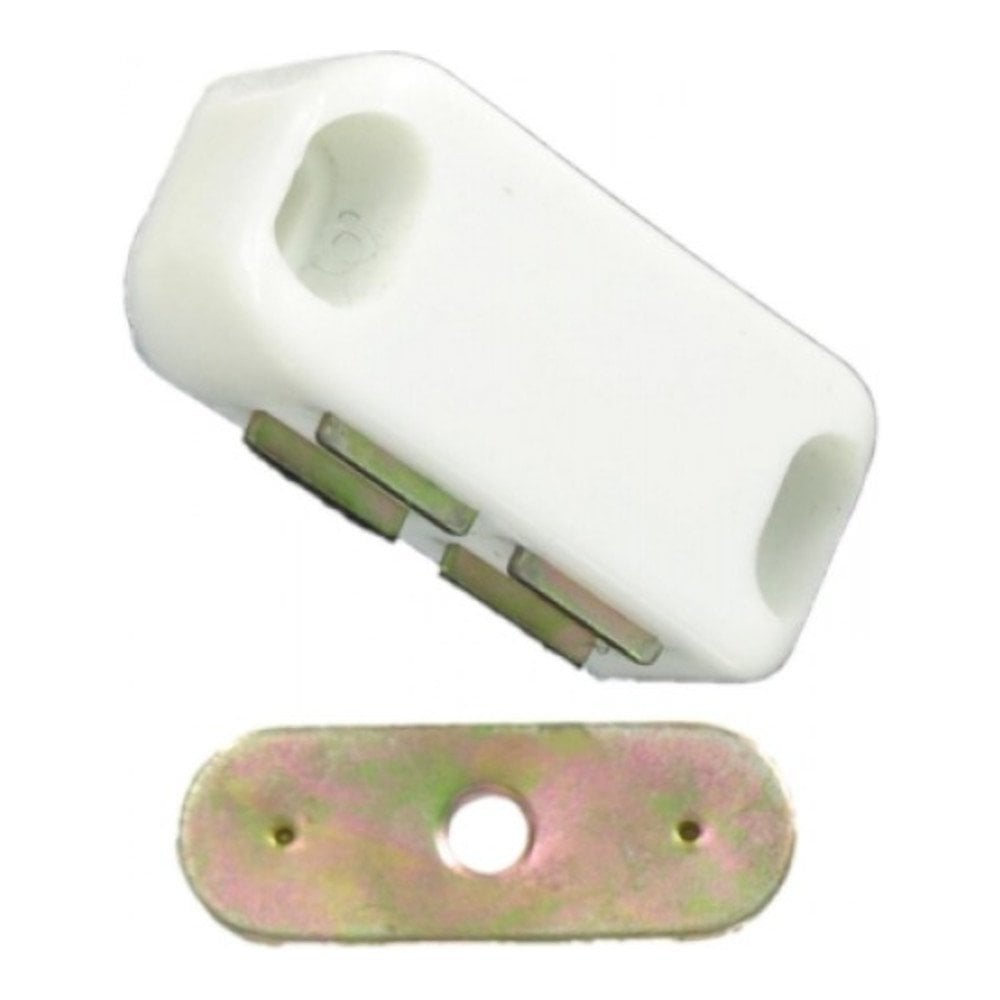 Leader White Magnetic Catch Pair