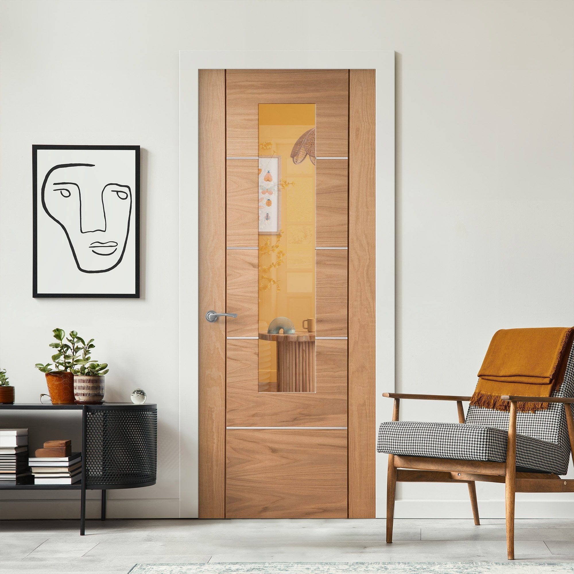 Liberty Doors Oak Internal Fully Finished Venice 1 Light Clear Glass Door