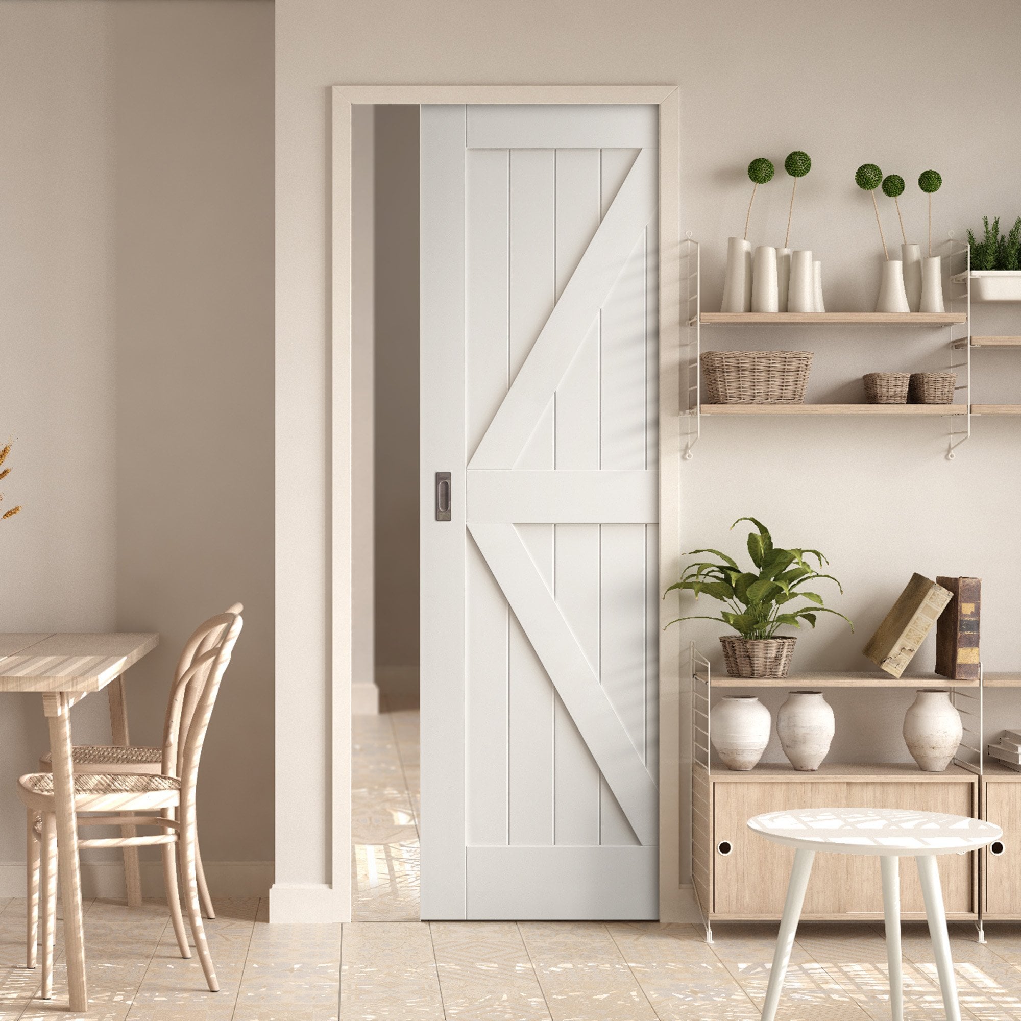 Liberty Doors White Primed Internal Barn FLB Framed 100mm Pocket Door ...