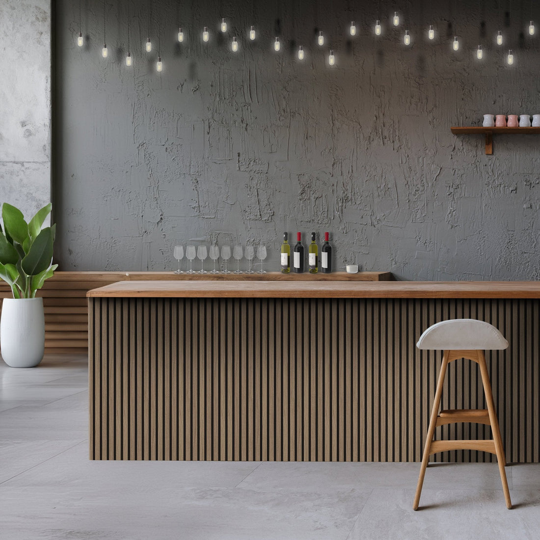 Liberty Light Walnut - Elevation Acoustic Wall Panelling