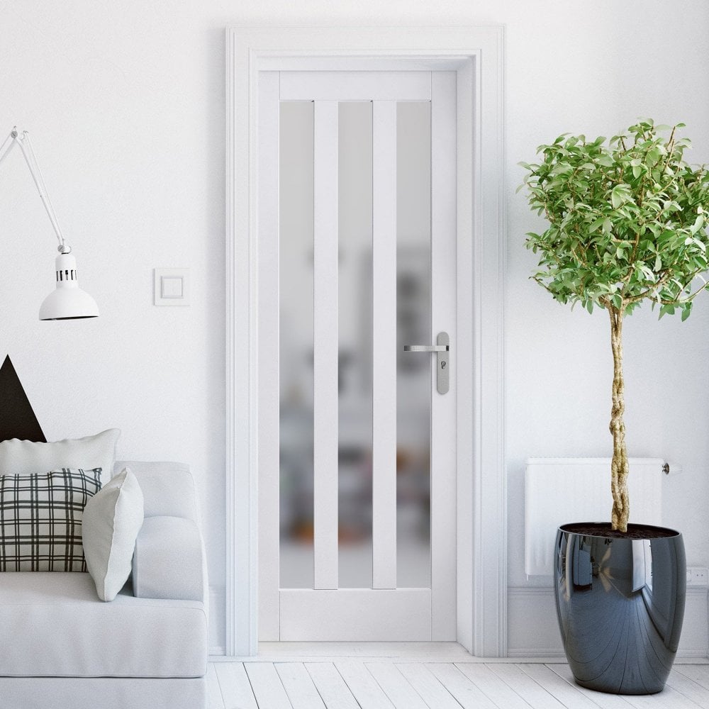 Liberty Doors White Internal Primed Ashton 3 Light Obscure Glass Made ...