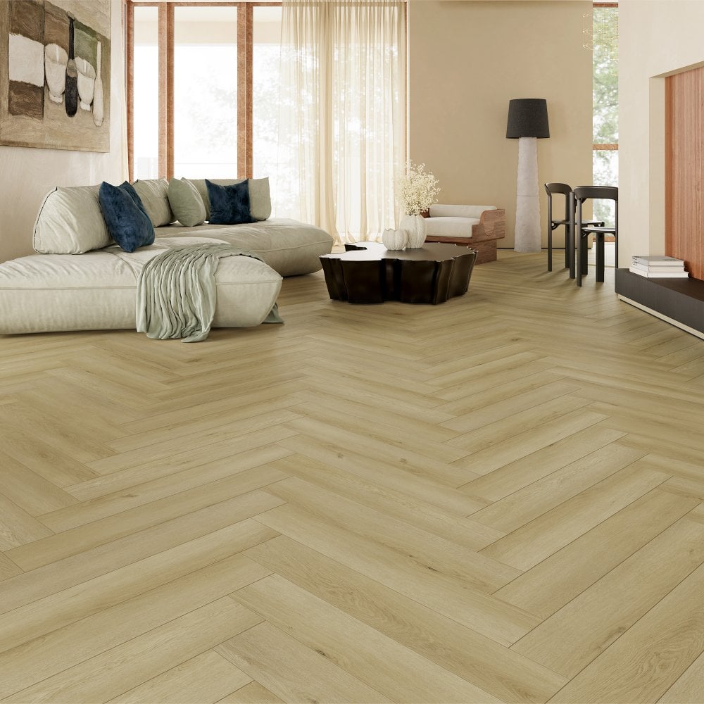 Leader-Tec Trail Oak - Foundation Herringbone LVT 5mm Anti-Microbial UV ...