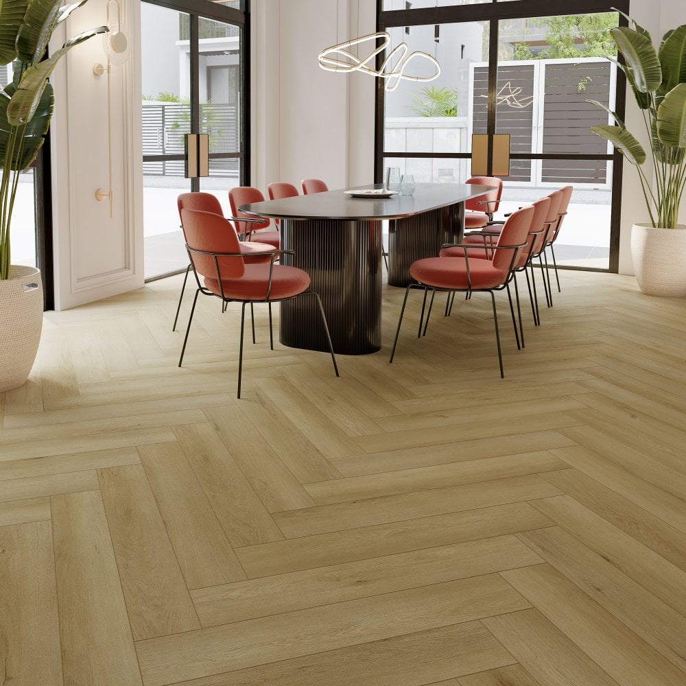 Leader-Tec Vancouver Oak - Foundation Herringbone LVT 5mm Anti ...