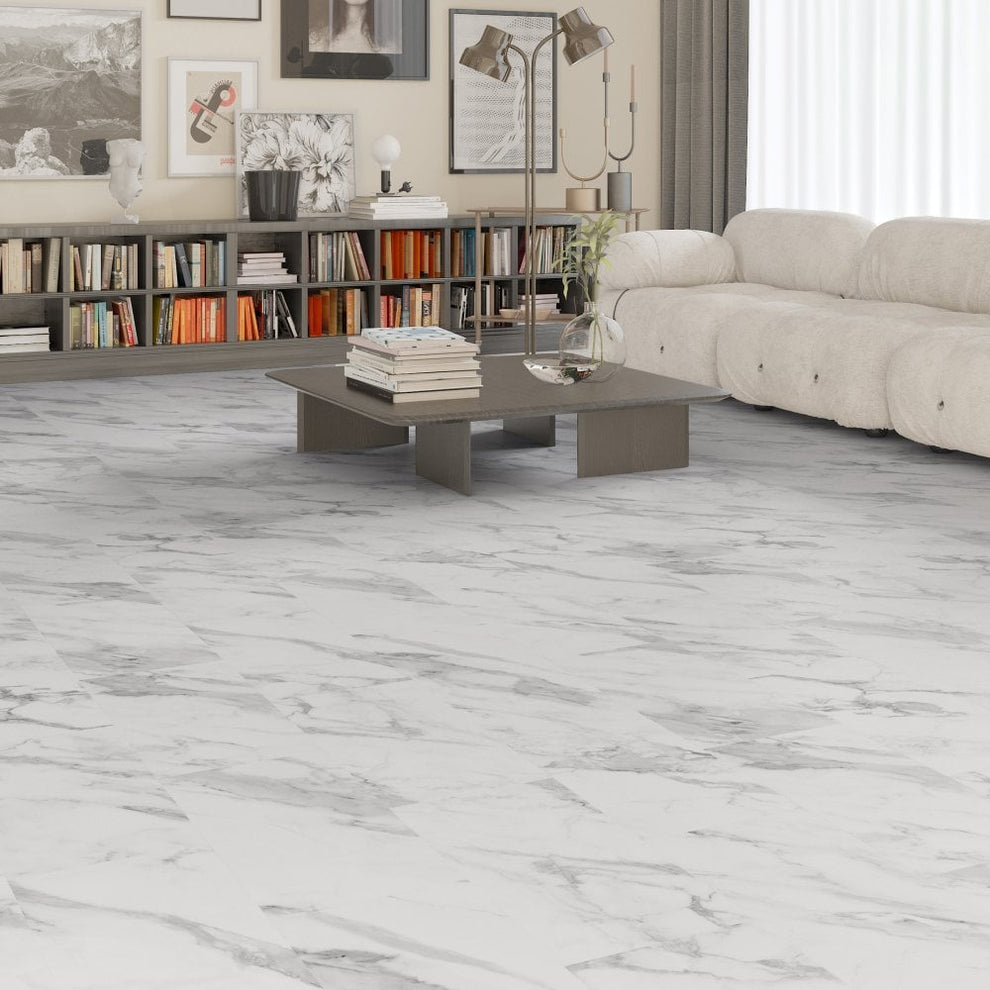 Leader-Tec White Marble - Prime Plus 5mm Embossed Purecoat Rigid Core ...