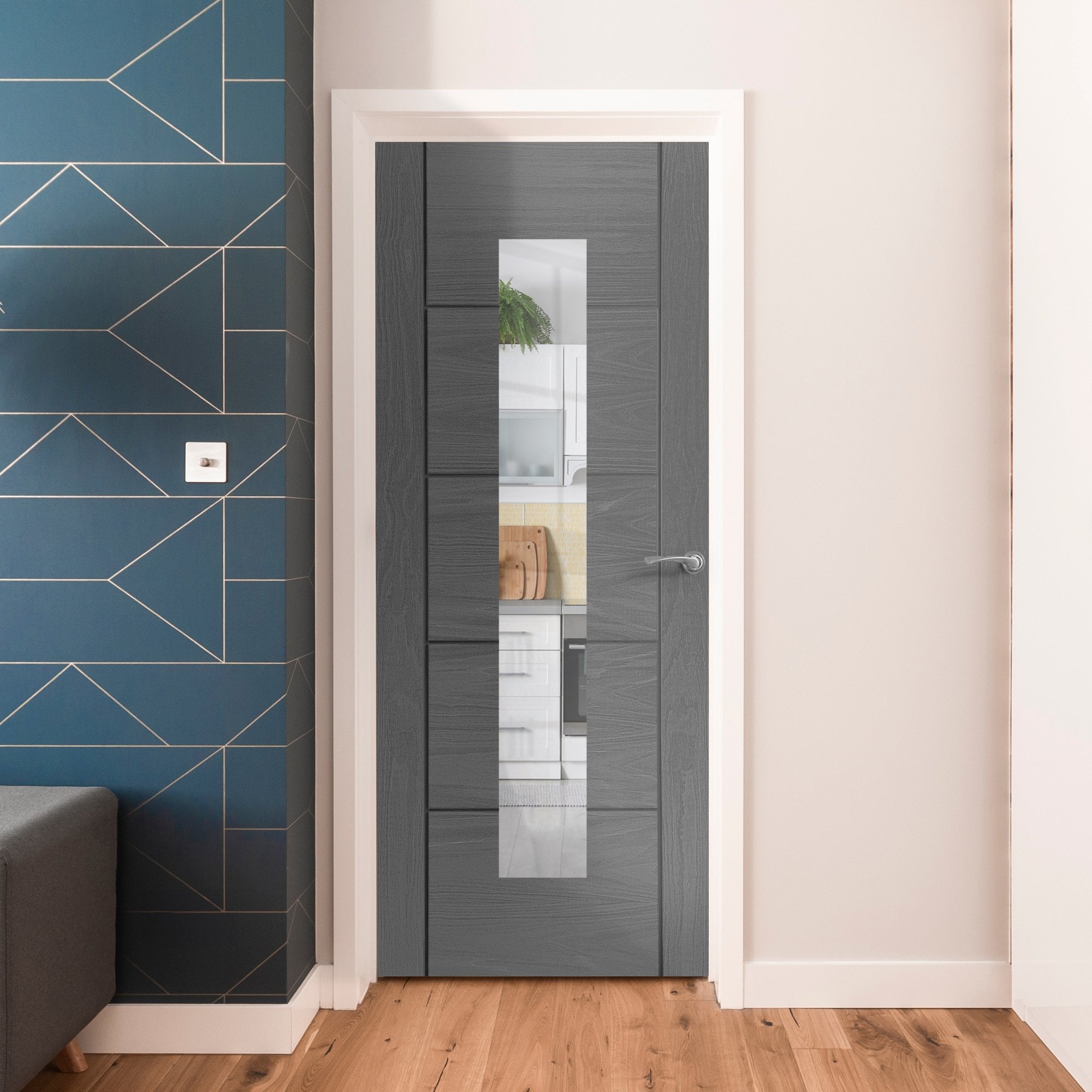 Liberty Doors Ash Grey Internal Fully Finished Parma 1 Light Clear ...