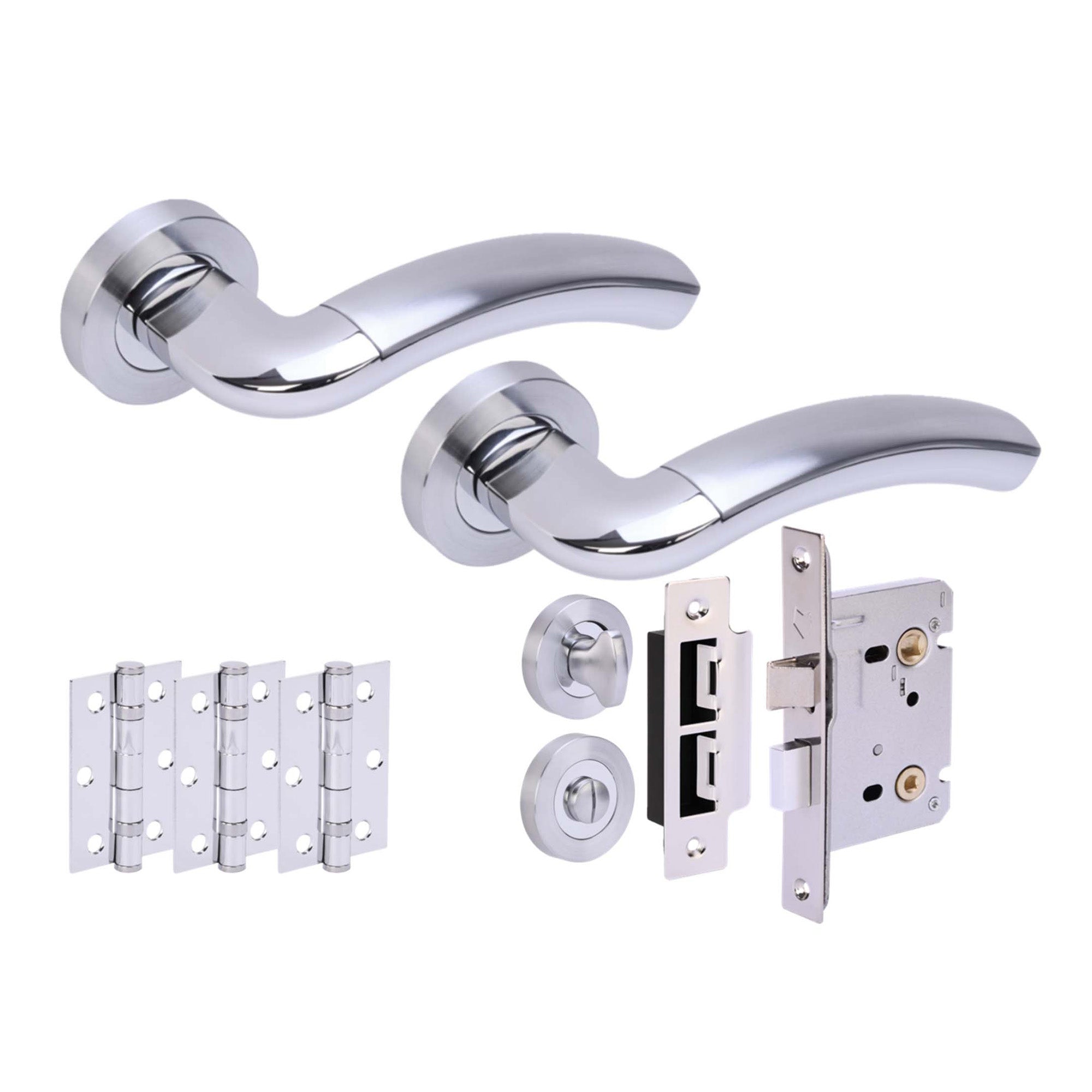 Intelligent Hardware Premium Jade Lever On Round Rose Bathroom Handle ...
