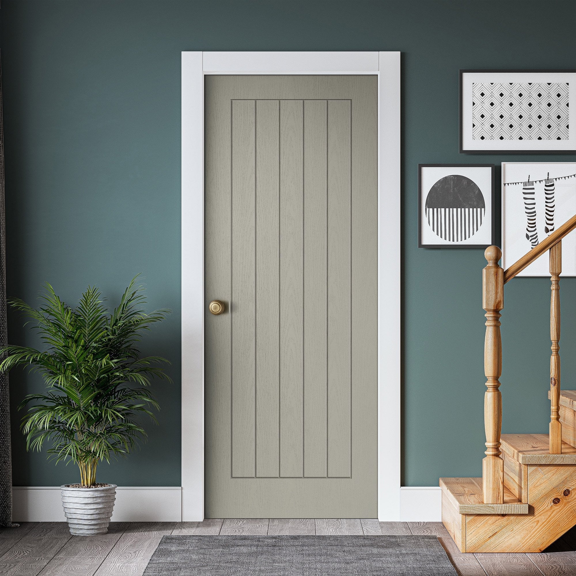 Liberty Doors Silk Grey Internal Fully Finished Cottage Door (120413)
