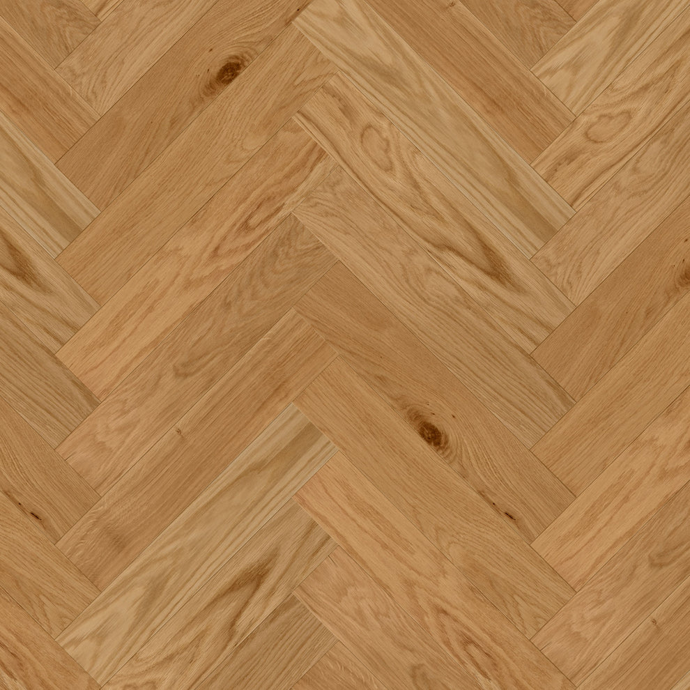 Liberty Floors Natural Oak - Herringbone 18mm Brushed and Oiled Solid ...