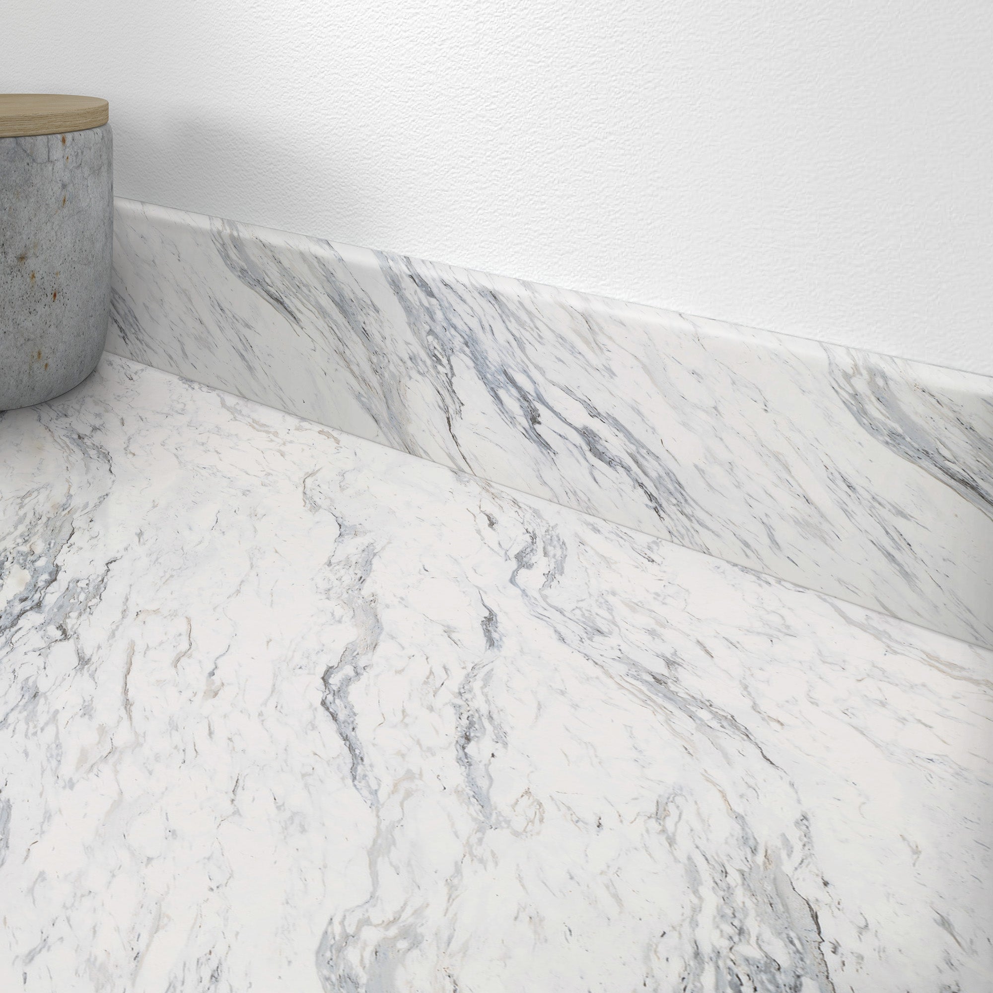 Leader Calacutta Marble - Rounded Edge Upstand 3000mm – Leader Trade