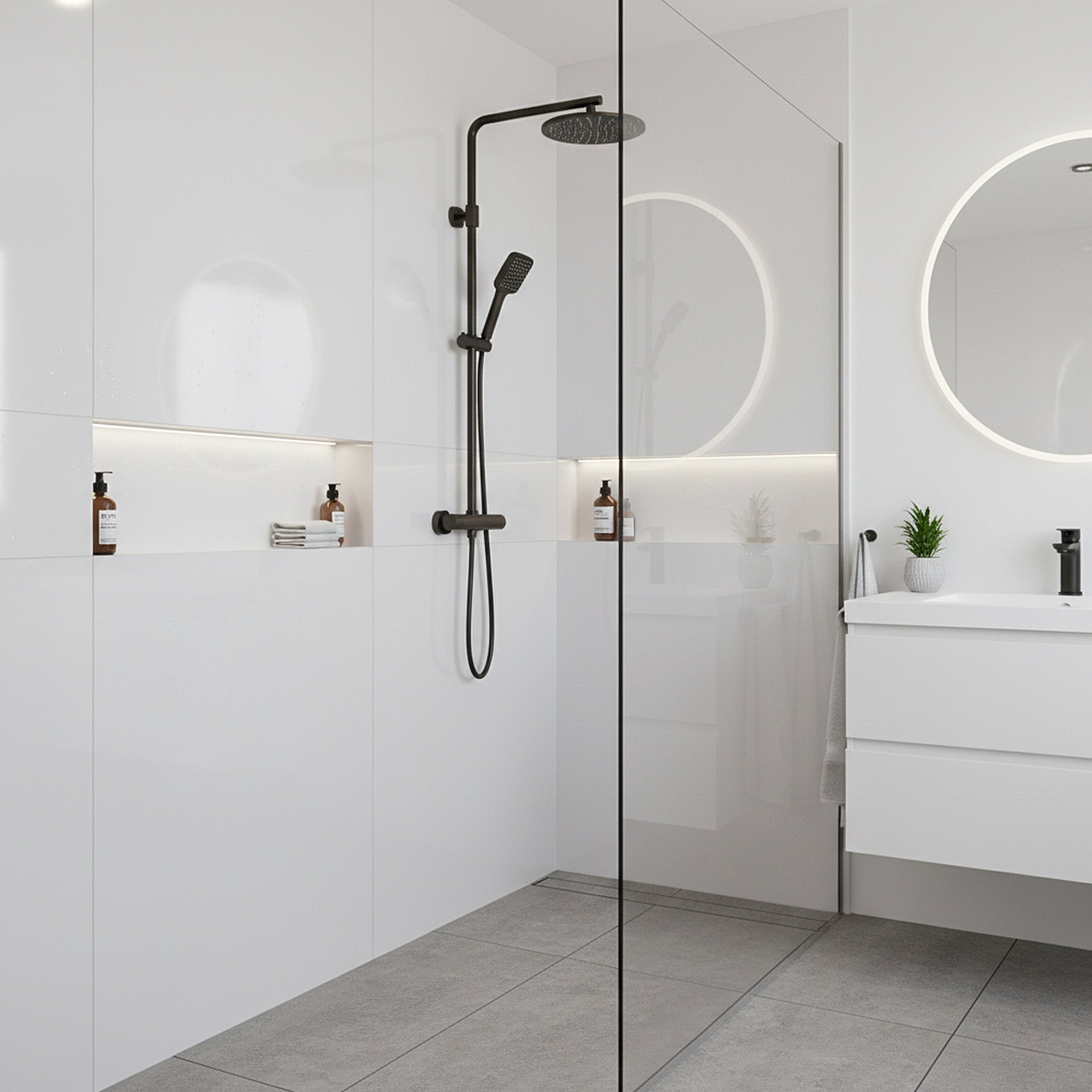 Leader Gloss White - 2420 x 1200mm Postformed Waterproof Wall Panelling ...
